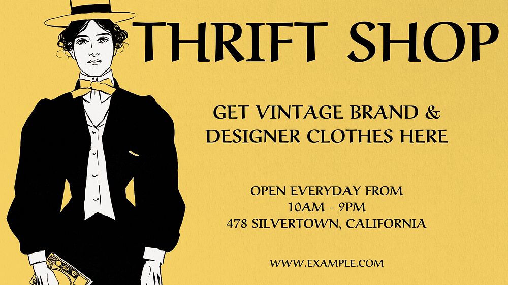Thrift shop blog banner template | Free Photo - rawpixel