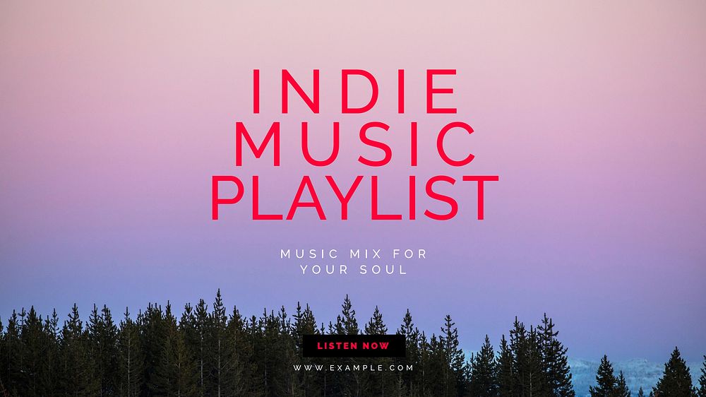 Indie playlist blog banner template | Free Photo - rawpixel