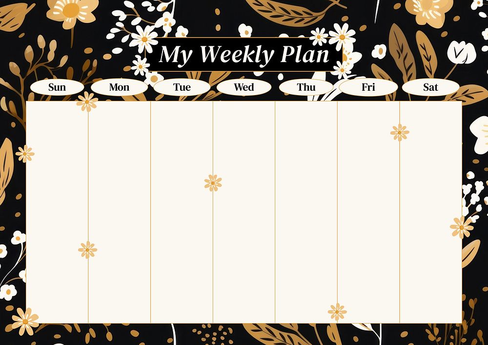 Weekly plan schedule template | Free Photo - rawpixel