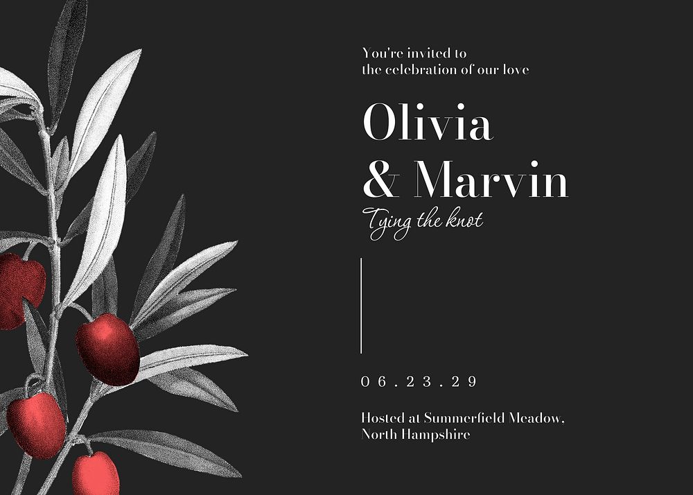 Wedding ceremony invitation card template | Free Photo - rawpixel