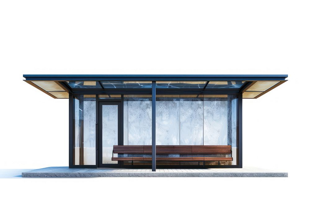 Modern glass bus stop shelter | Free Photo - rawpixel