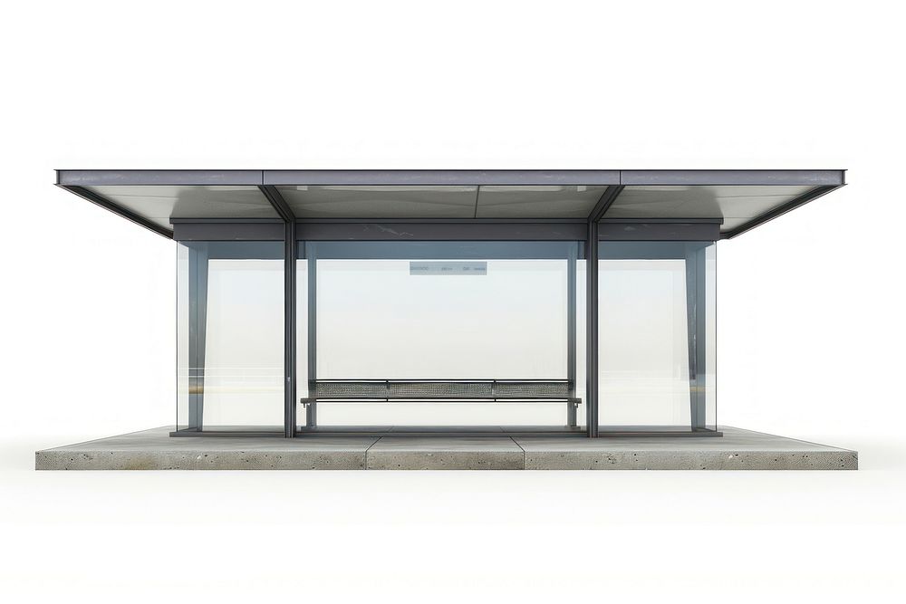 Modern glass bus stop shelter | Free Photo - rawpixel