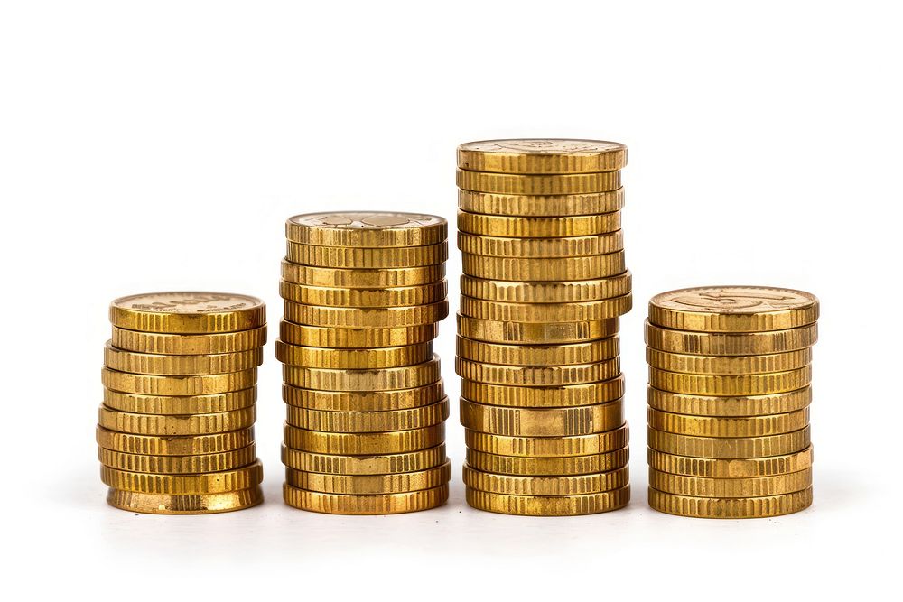 Stacked gold coins increasing height | Free Photo - rawpixel