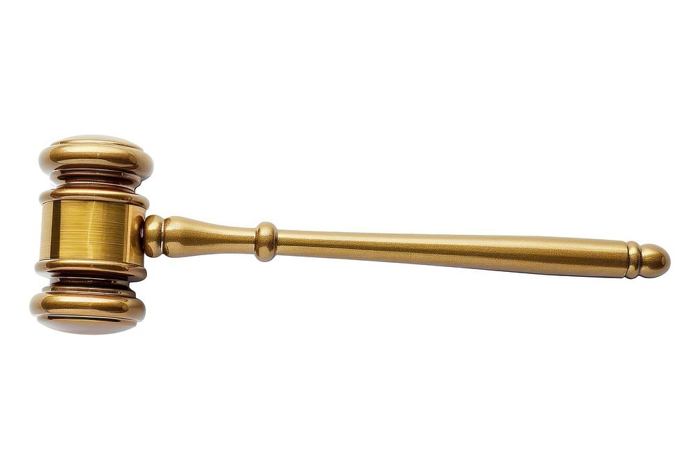 Golden gavel isolated on white | Free Photo - rawpixel
