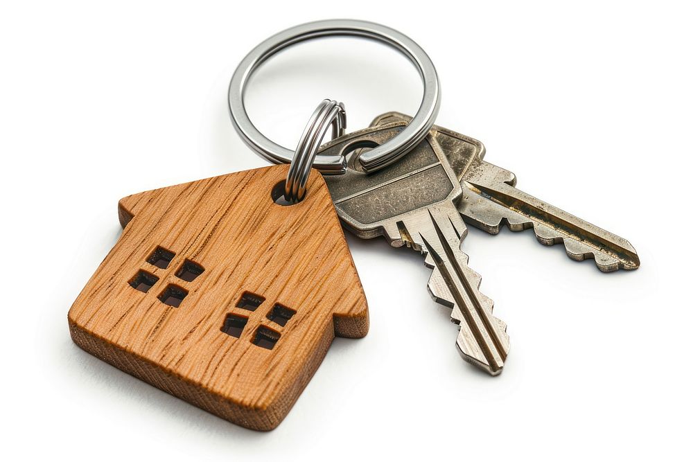 House keys with wooden keychain | Free Photo - rawpixel