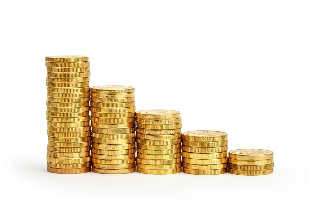 Stacked gold coins increasing graph | Free Photo - rawpixel