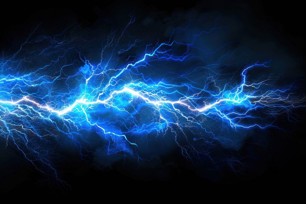 Electric blue lightning energy background | Free Photo - rawpixel