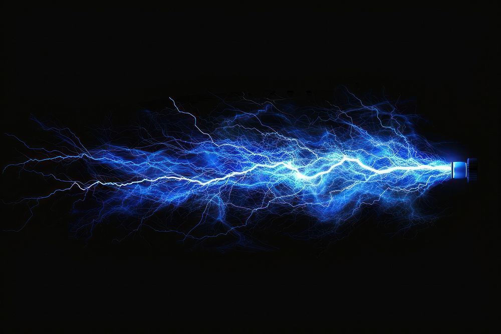 Electric blue lightning energy surge | Free Photo - rawpixel