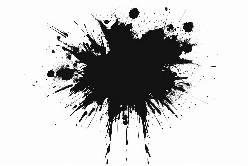 Abstract black ink splatter art | Free Photo Illustration - rawpixel