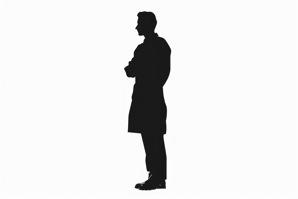 Silhouette man standing profile view | Free Photo Illustration - rawpixel