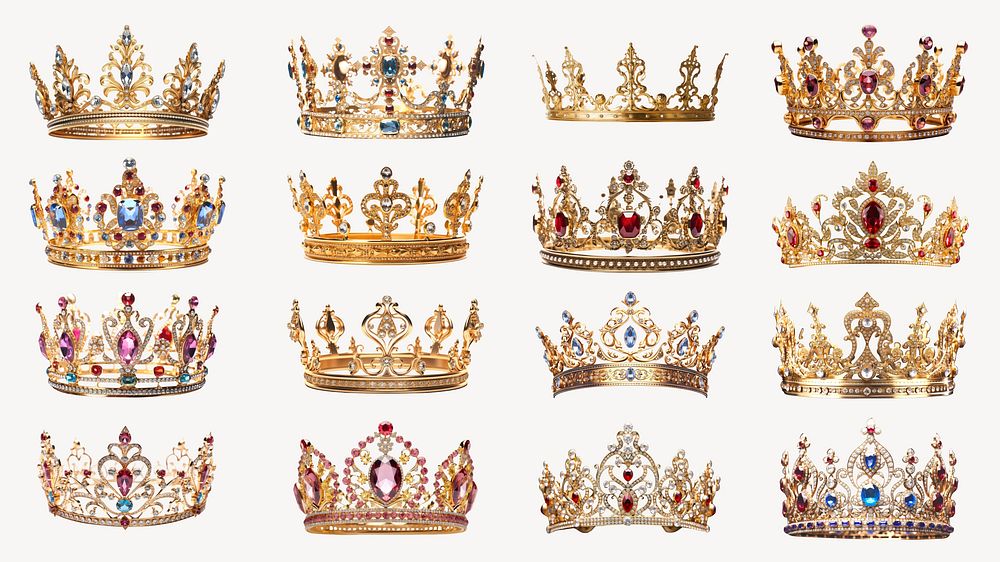 Royal crown element set | Free Photo - rawpixel