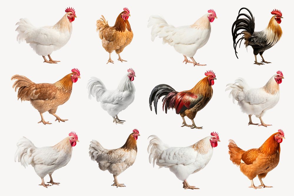 Chicken element set | Free Photo - rawpixel