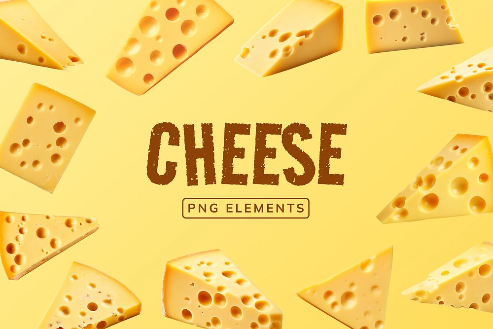 Slice of cheese element set | Free Photo - rawpixel