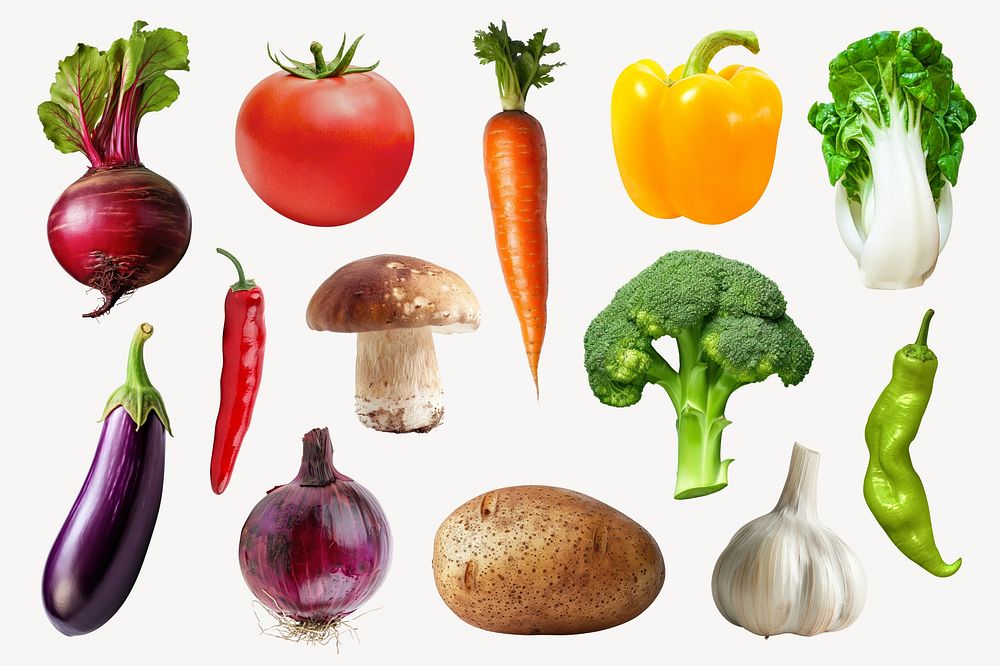 Various organic vegetable element set | Free Photo - rawpixel