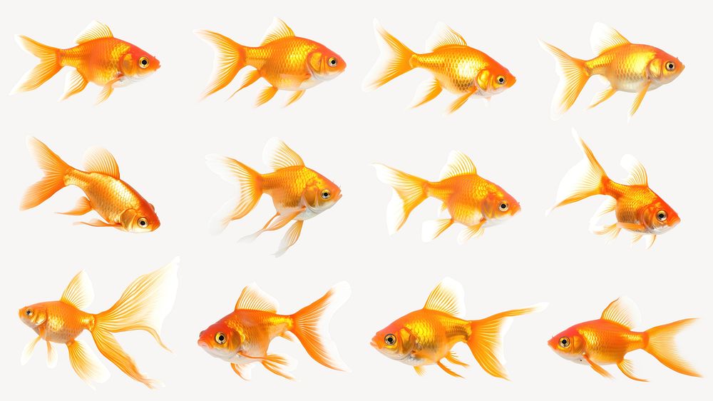 Goldfish pet animal element set | Free Photo - rawpixel