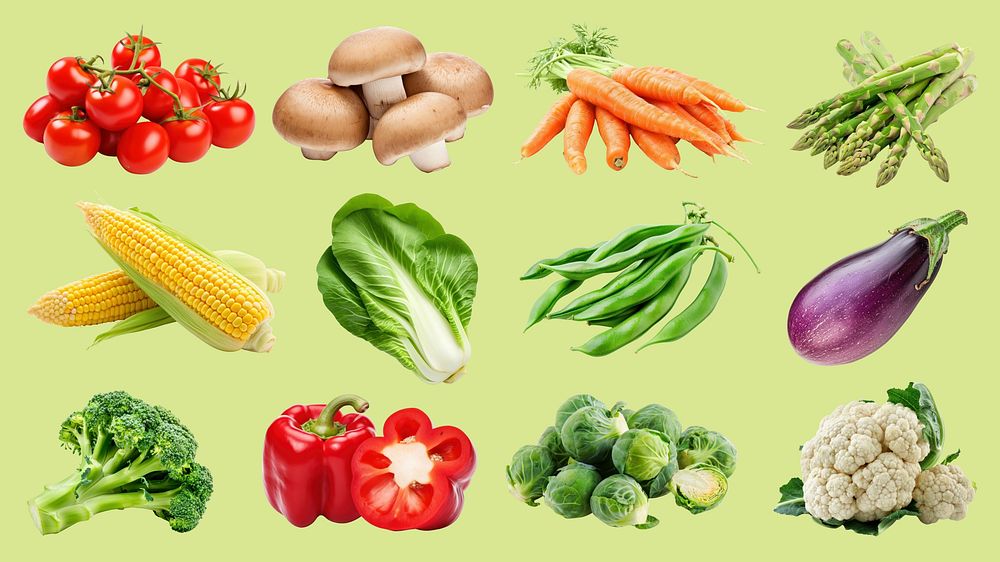Fresh organic vegetable element set | Free Photo - rawpixel