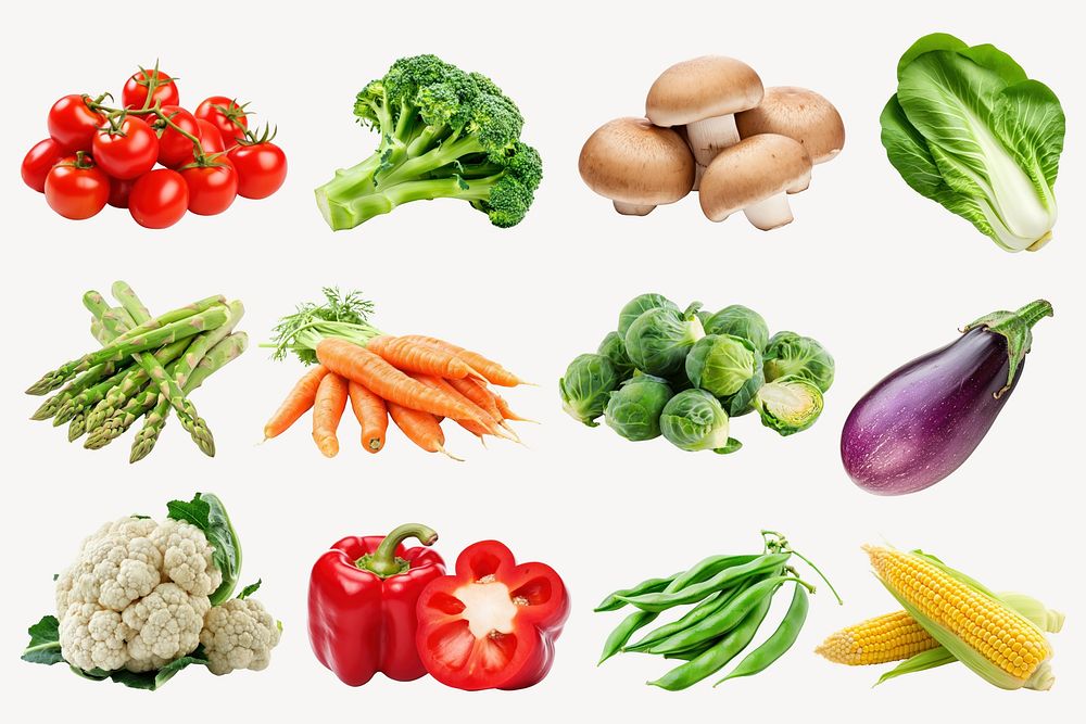 Fresh organic vegetable element set | Free Photo - rawpixel