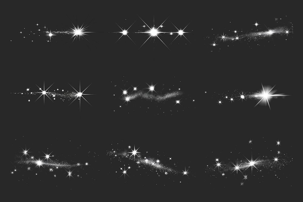 Sparkle star effect element set | Free Photo - rawpixel
