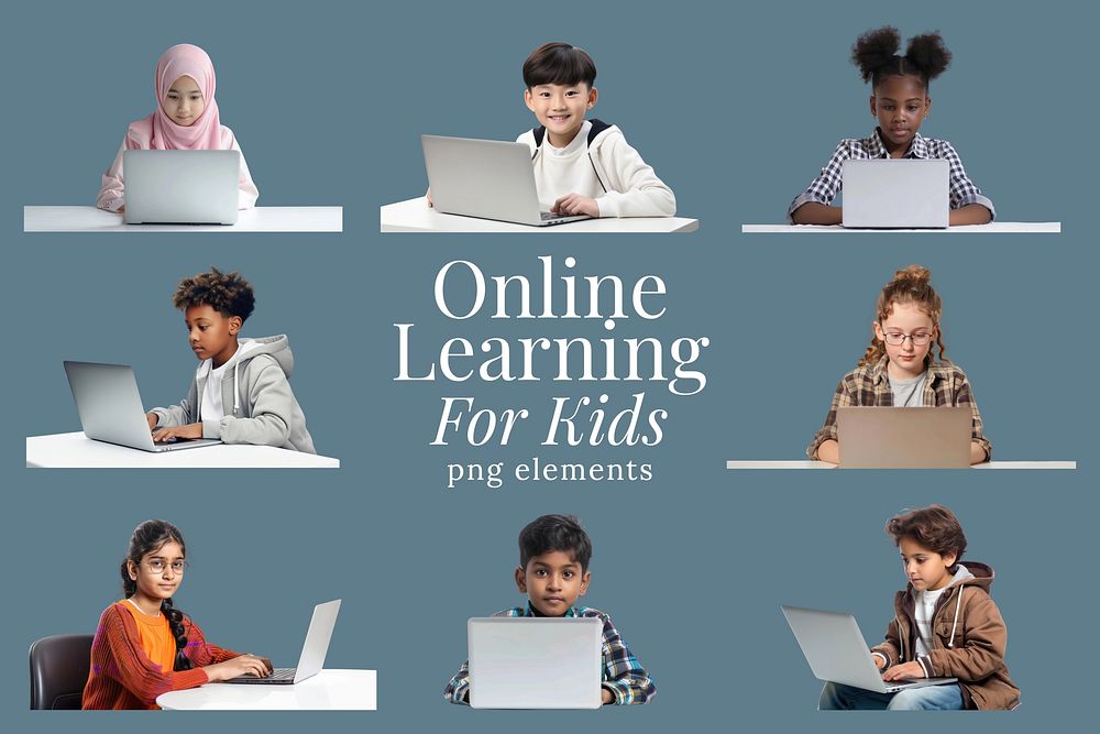 Diverse children online learning design | Free Photo - rawpixel