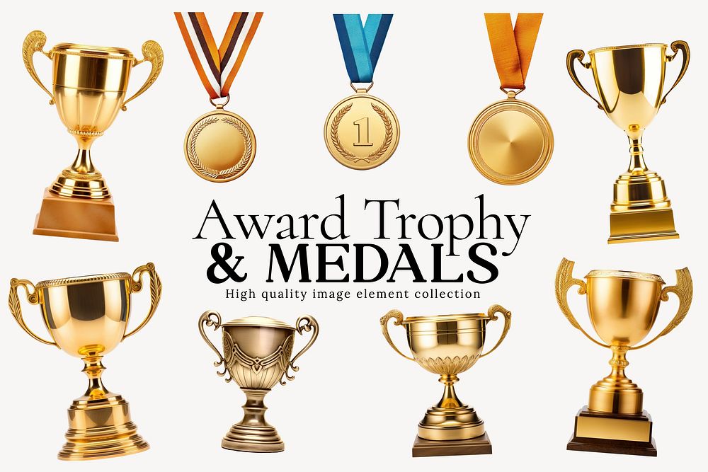 Award trophy and medal element | Premium Photo - rawpixel