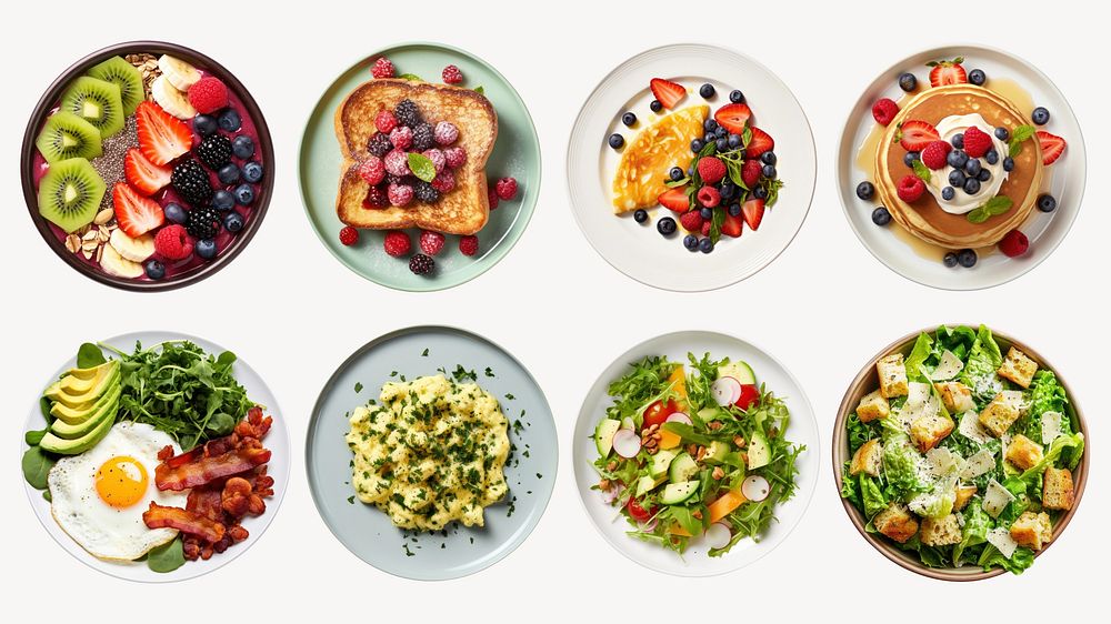 Healthy Breakfast element set | Premium Photo - rawpixel