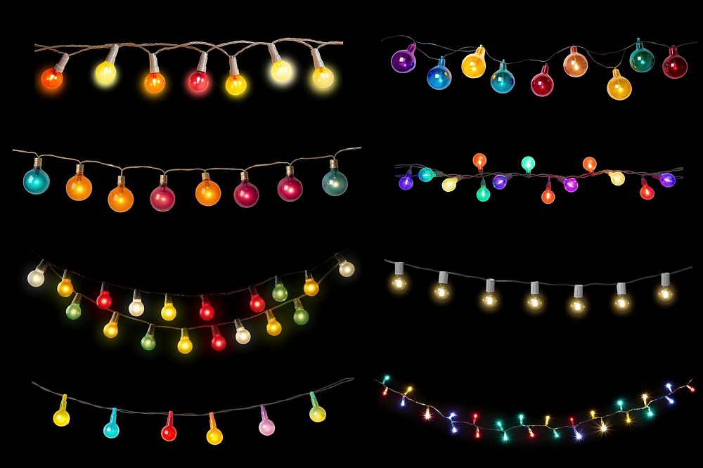 Decorative light bulb element set | Free Photo - rawpixel