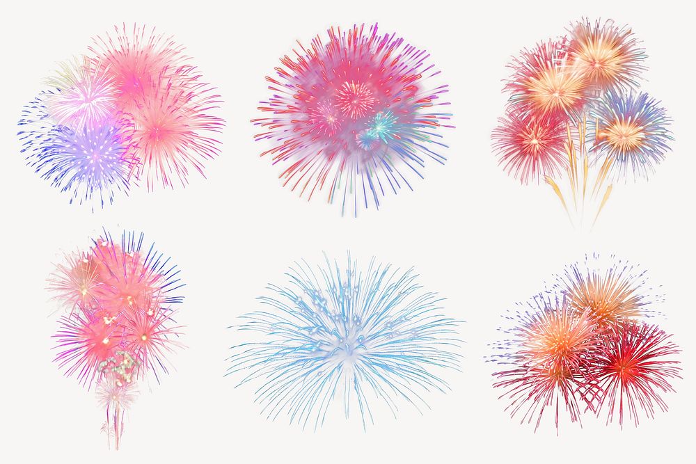 Firework effect element set | Free Photo - rawpixel