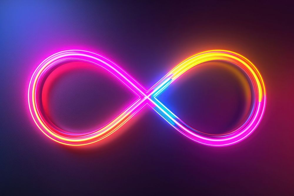 Vibrant neon infinity symbol | Free Photo Illustration - rawpixel