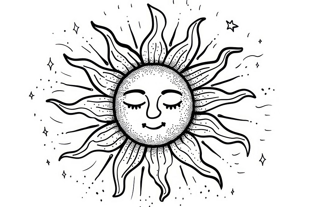 Sun doodle art illustrated. | Free Photo Illustration - rawpixel
