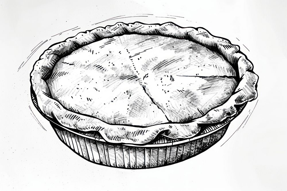 Hand-drawn pie sketch illustration | Free Photo Illustration - rawpixel