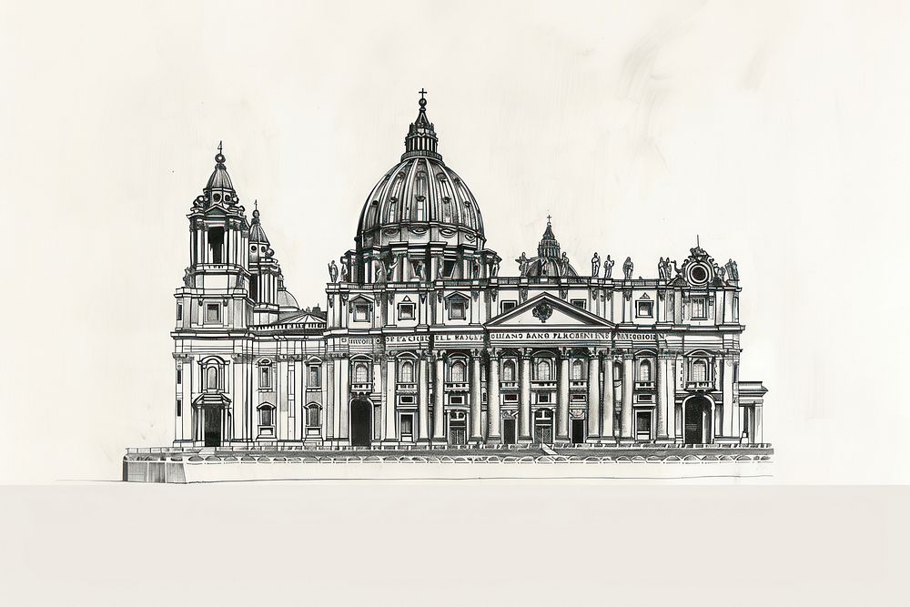Detailed architectural line drawing | Free Photo Illustration - rawpixel