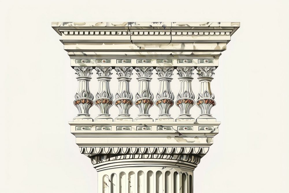 Detailed classical architectural column illustration | Free Photo ...