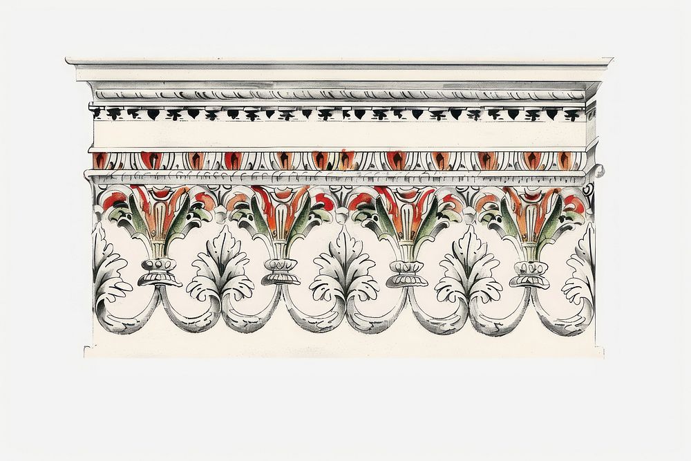 Ornate classical architectural frieze | Free Photo Illustration - rawpixel