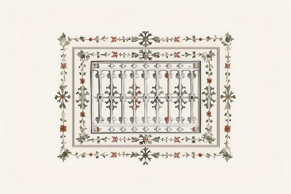 Intricate floral border design | Free Photo Illustration - rawpixel