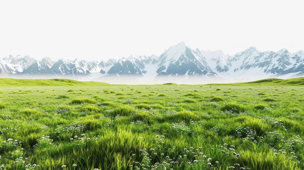 Serene alpine meadow landscape wallpaper | Premium Photo - rawpixel