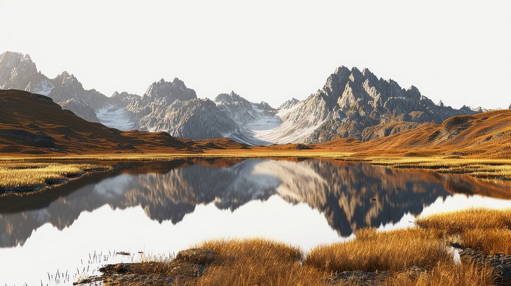 Serene mountain lake reflection landscape | Free Photo - rawpixel