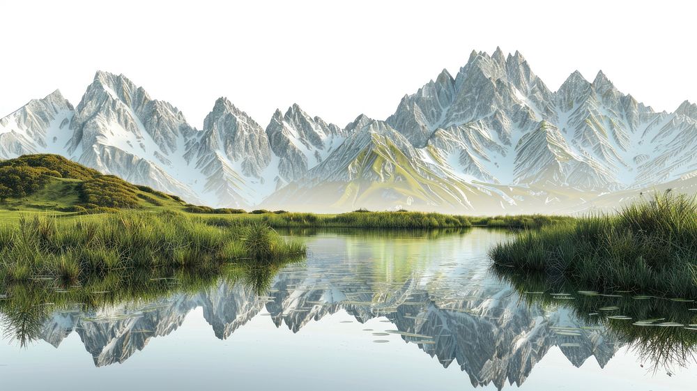 Serene mountain landscape reflection | Free Photo - rawpixel