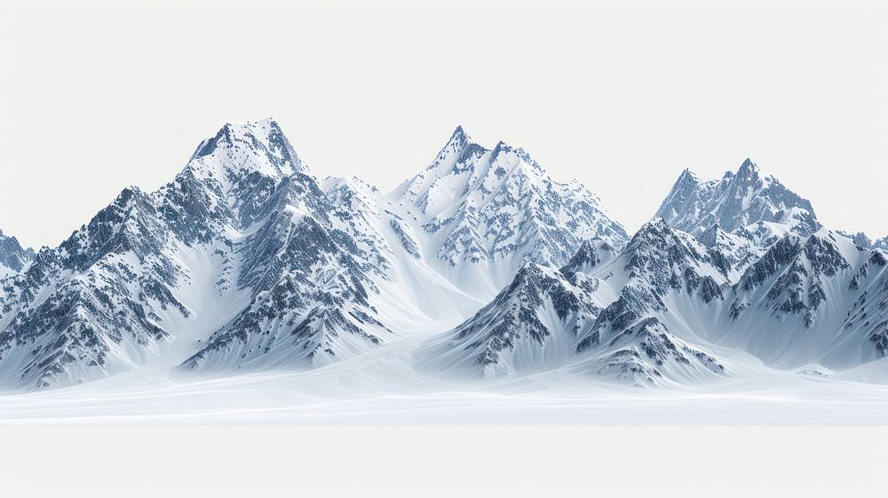 Snowy mountain peaks desktop wallpaper | Free Photo - rawpixel