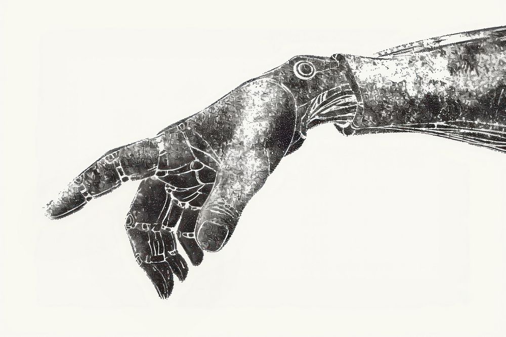 Futuristic robotic hand illustration | Free Photo Illustration - rawpixel