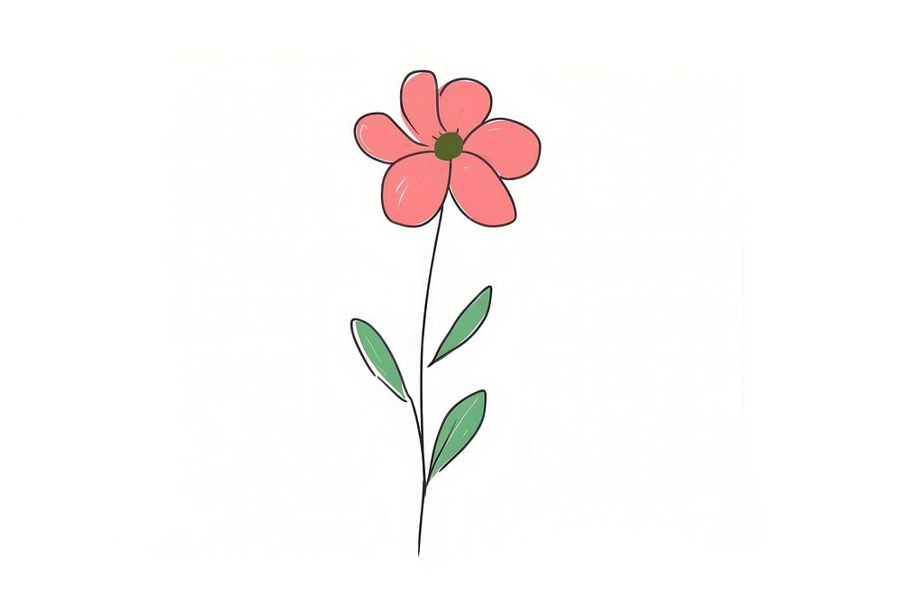 Simple pink flower illustration | Free Photo Illustration - rawpixel