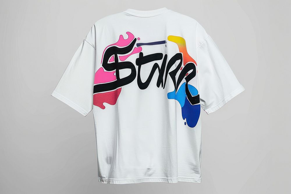 Colorful graffiti streetwear t-shirt | Free Photo - rawpixel