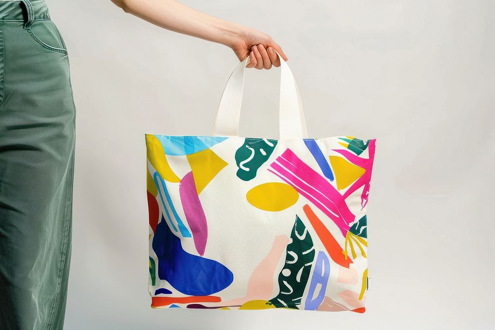 Colorful abstract tote bag | Free Photo - rawpixel