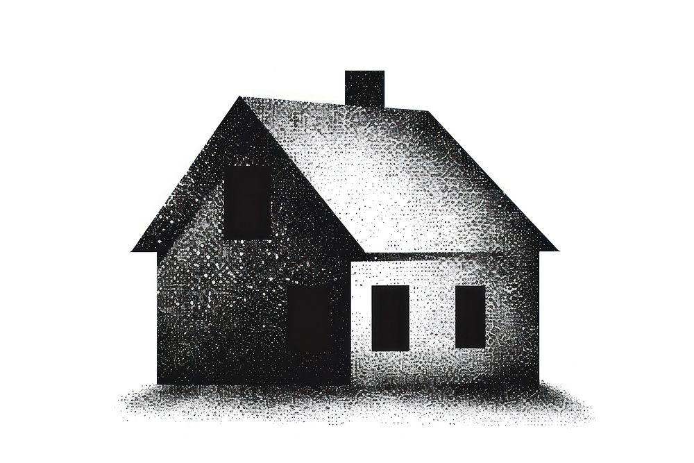 Monochrome dotted house illustration | Free Photo Illustration - rawpixel
