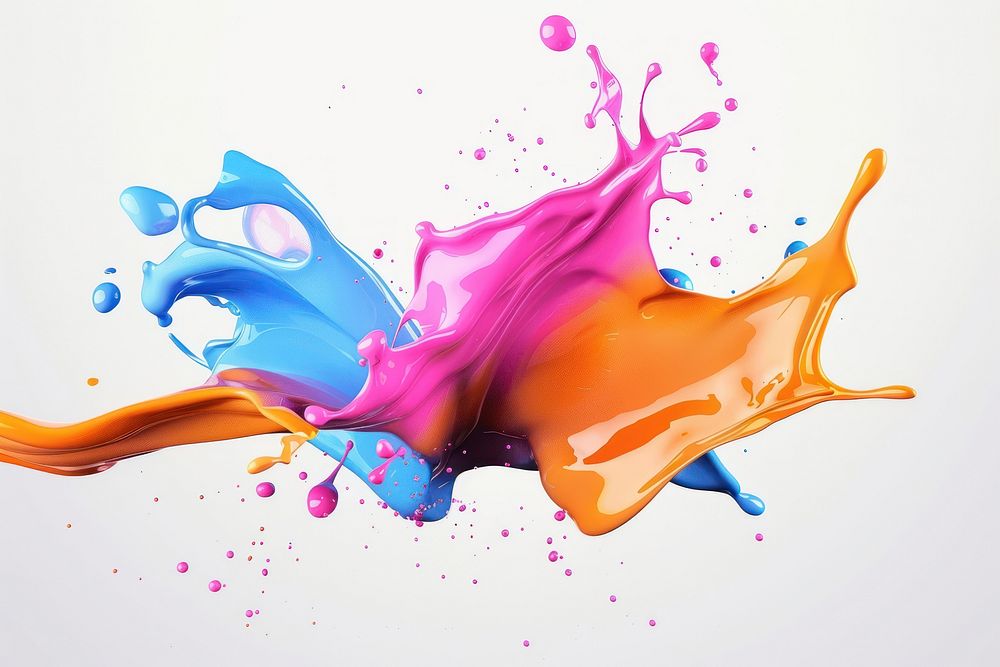 Vibrant abstract paint splash illustration | Free Photo Illustration ...