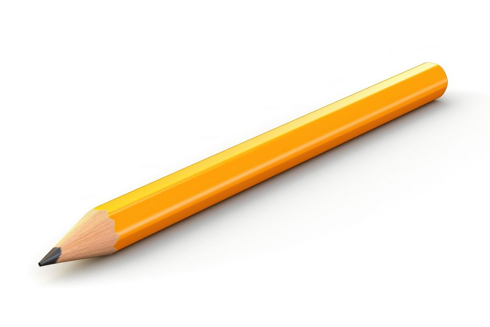 Yellow pencil isolated on white | Free Photo Illustration - rawpixel