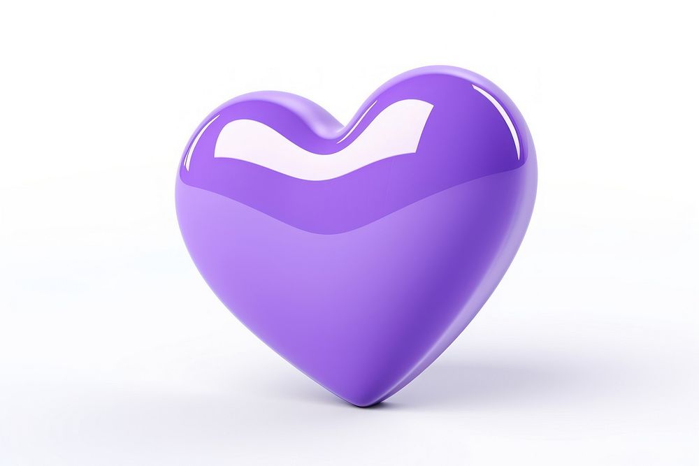 Glossy purple heart illustration | Free Photo Illustration - rawpixel