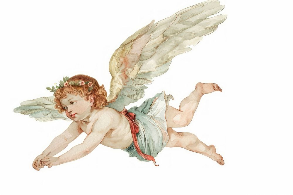 Cherub angel flying with wings | Premium Photo Illustration - rawpixel