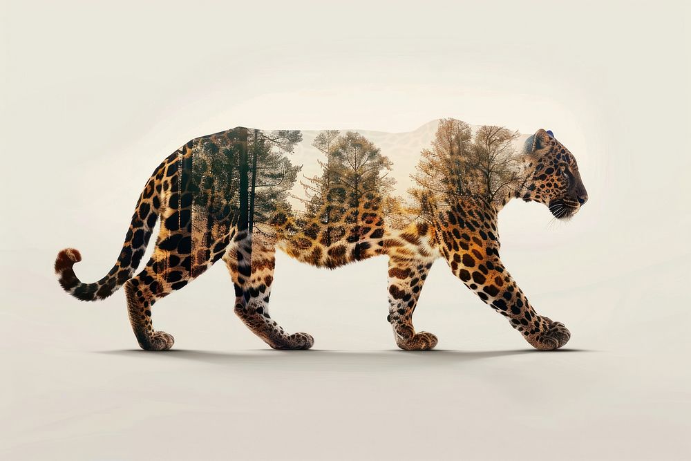 Leopard silhouette forest overlay | Free Photo - rawpixel