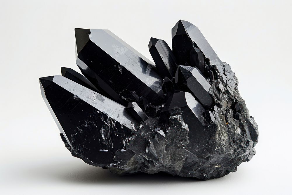 Shiny black crystal cluster | Free Photo - rawpixel