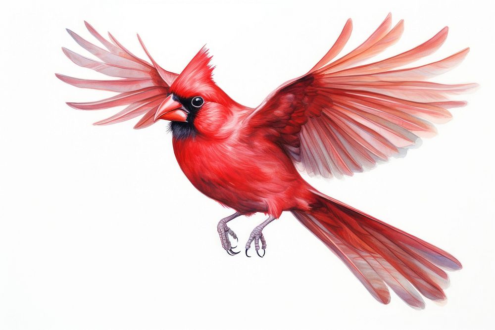 Vibrant cardinal bird illustration | Premium Photo Illustration - rawpixel